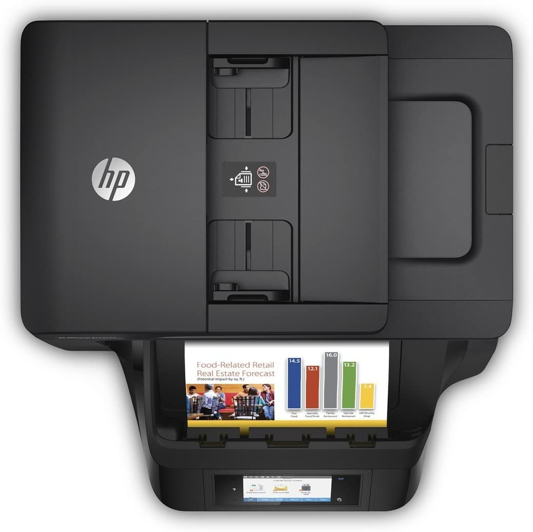 HP OfficeJet Pro 8715 All-in-One Touch Screen Bluetooth Wireless Scanner Copier Manufacturer's Warranty Networkable Fax Duplex Black Printer