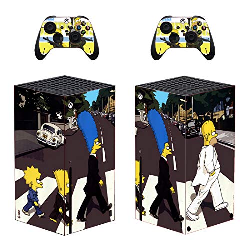 KAJAL MANI X-box-One-Series X Skin Set Famous Cartoon HD Printing Faceplate Protective for Console, Controller Skin Decal