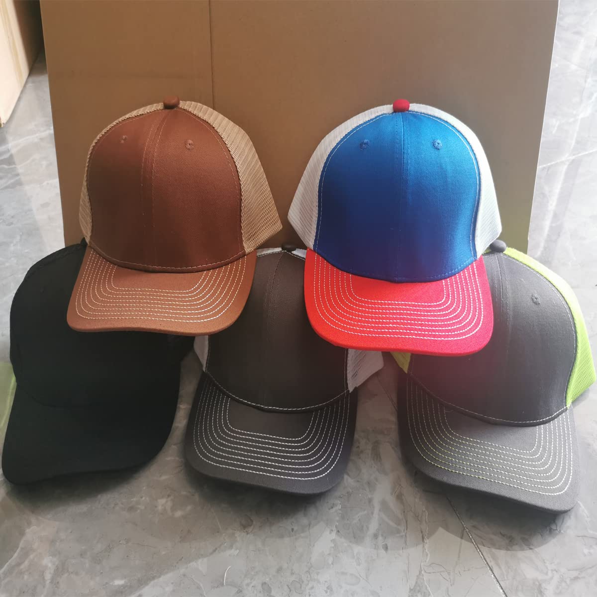 Men Women 112 Trucker Hats Personalized Outdoors Sun Visors Add Picture/Text/Logo Custom Embroidered Baseball Caps Blue