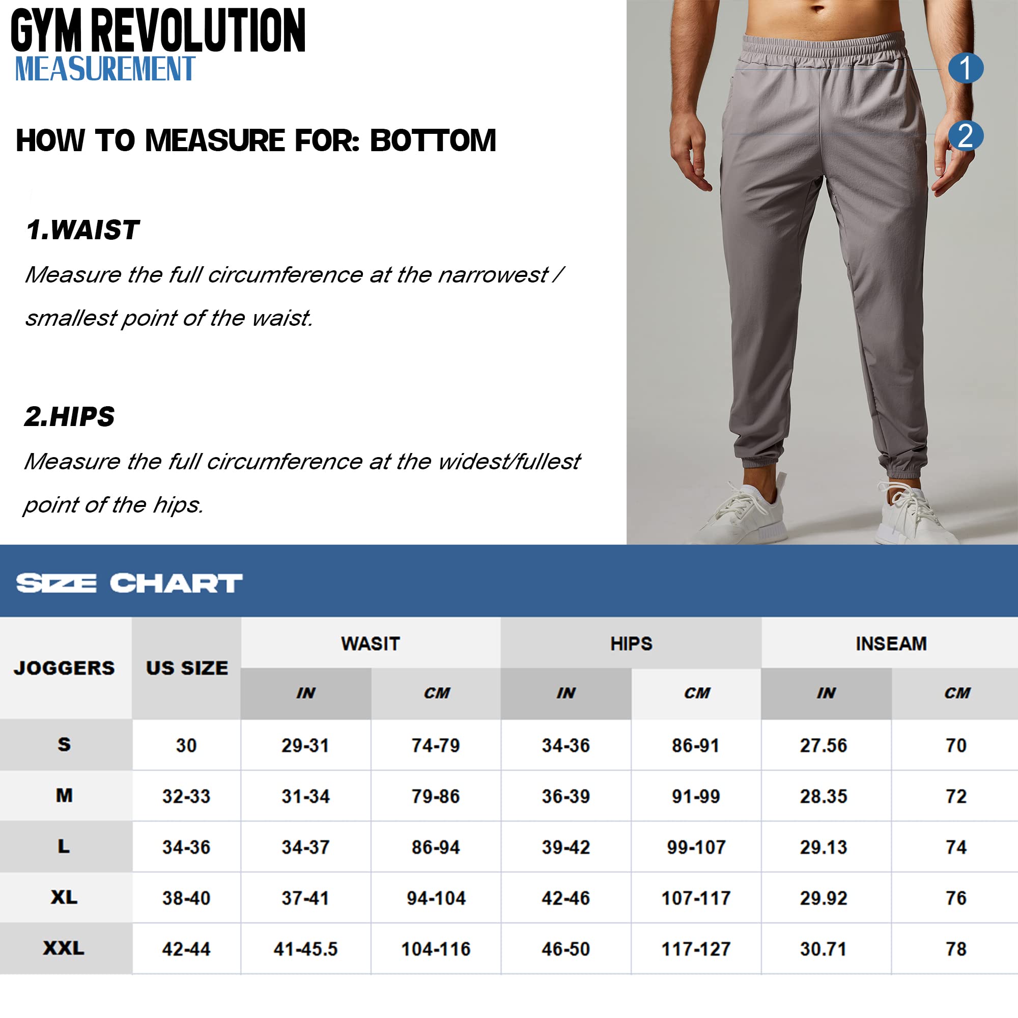 Men's 2 Pack Workout Gym Quick Dry Joggers Athletic Running Jogger Pants Tapered Training Sweatpants with Zipper Pocket Black Grey M
