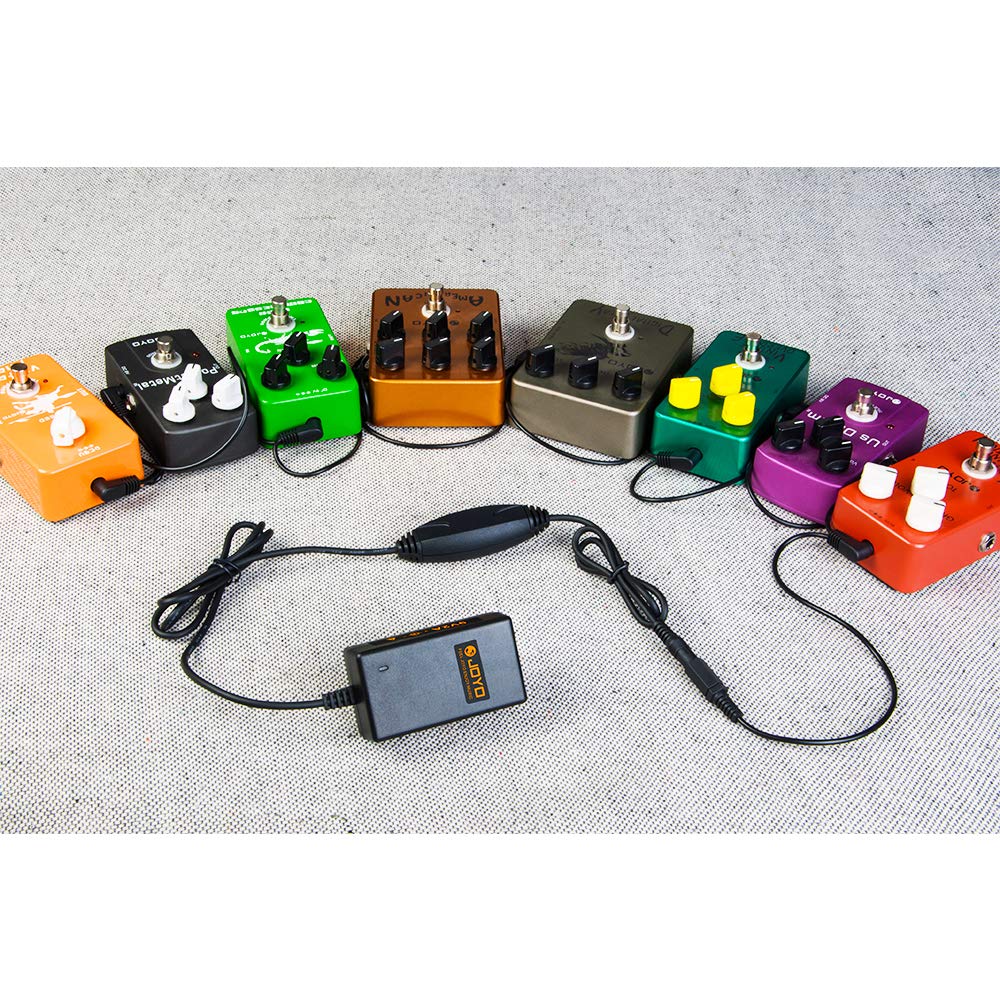 JOYO DC 9V (up to 2A) Guitar Pedal Power Supply 8 Way Daisy Chain Cables Power Adapter for Guitar Bass Effect Pedal Board (JP-03)