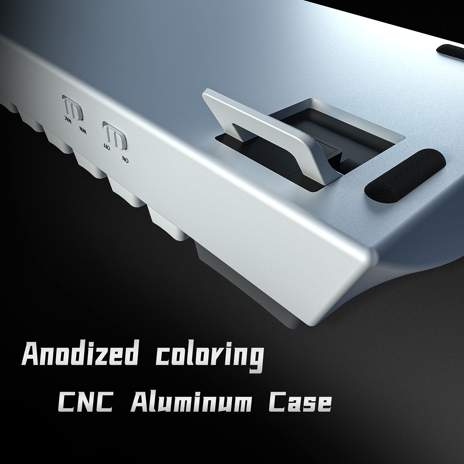 KEMOVE 60% Mechanical Gaming Keyboard with Full Aluminum Frame,Hot Swappable,Double Shot PBT Keycaps,RGB LED Backlit,3000mAh Battery,Programmable Macros-Tactile Gateron Brown Switch