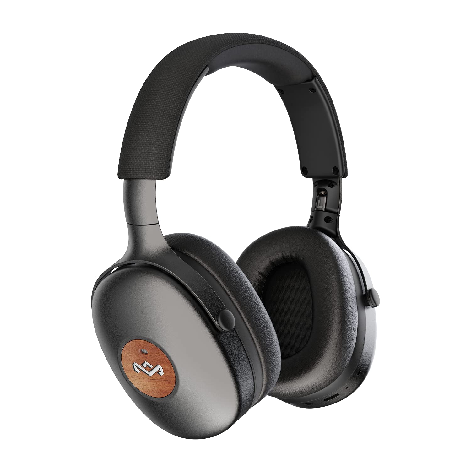 House of Marley Positive Vibration XL: Over-Ear Headphones with Microphone, Wireless Bluetooth Connectivity, and 24 Hours of Playtime (Black)