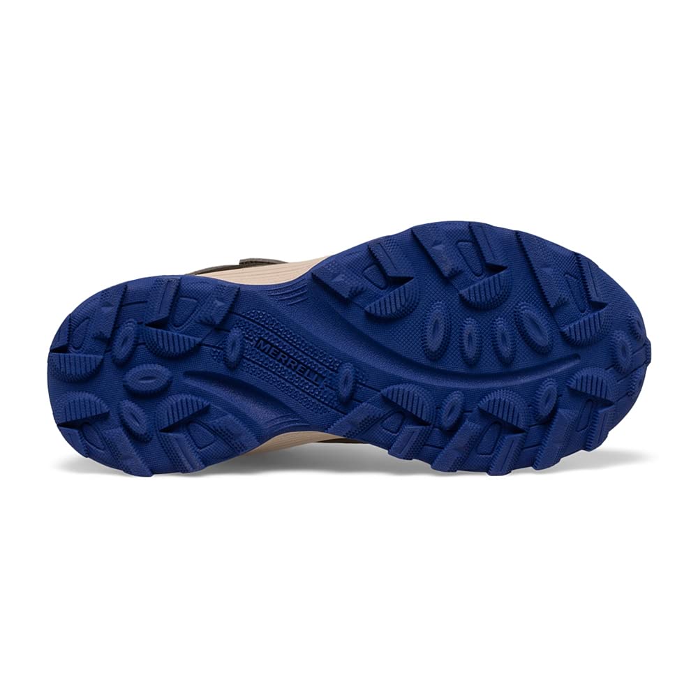 Merrell Moab Speed Mid Alternative Closure Waterproof Hiking Boot, Cobalt/Gold, 5.5 US Unisex Big Kid