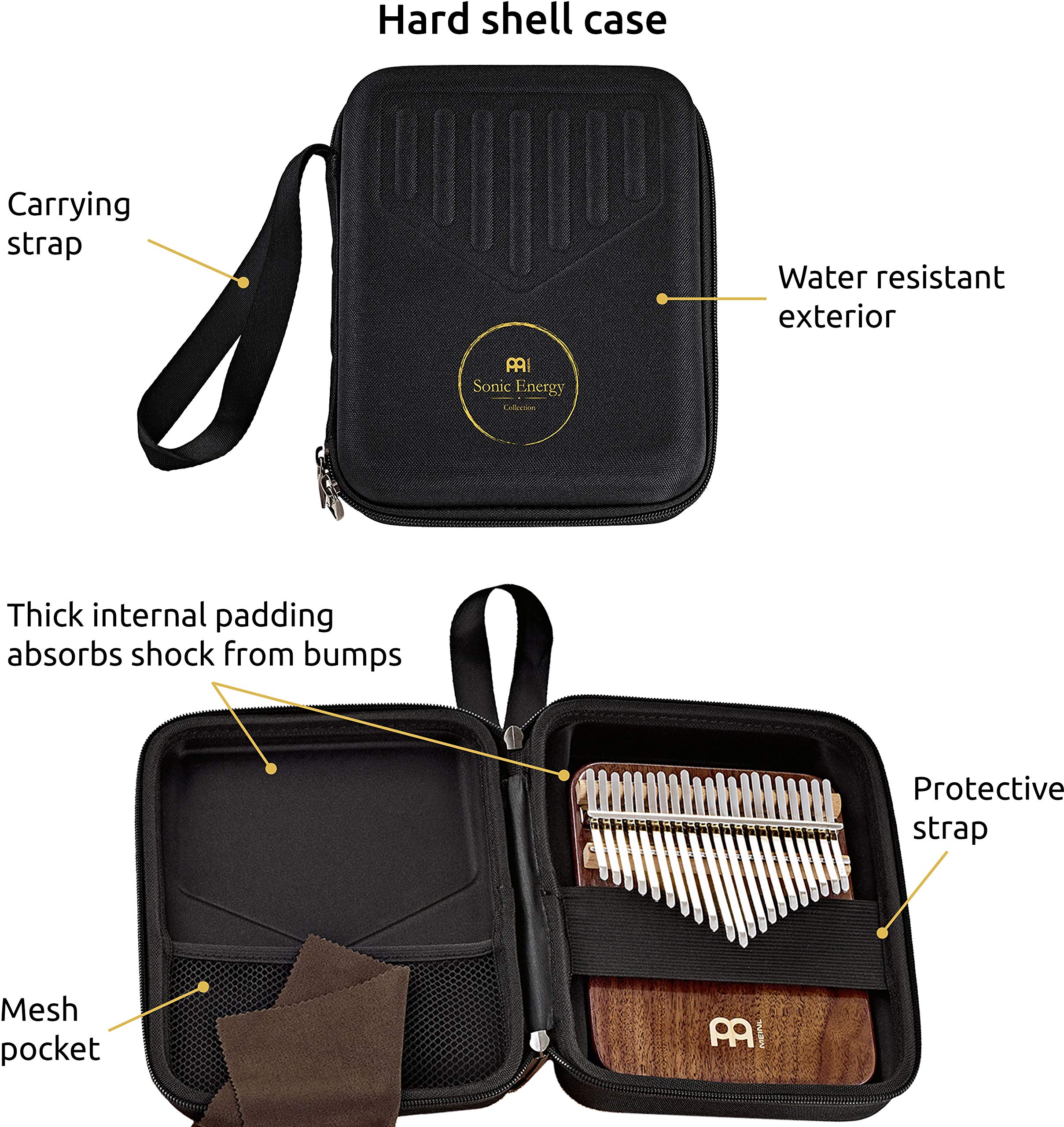 Kalimba Thumb Piano, 21 Keys β Includes Tuning Hammer and Case β For Meditation, ASMR, Sound Therapy and Yoga, 2-YEAR WARRANTY