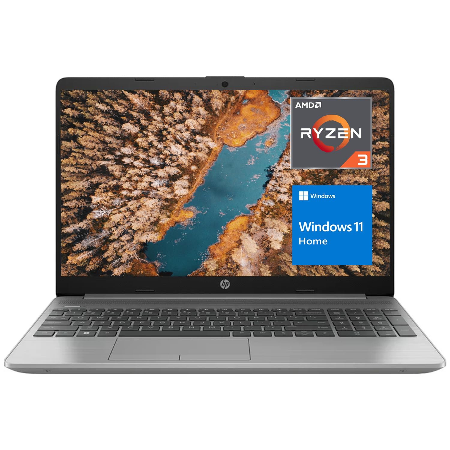 HP Essential 255 G9 Laptop, 15.6" FHD Screen, AMD Ryzen 3 5425U, 16GB RAM, 1TB SSD, Webcam, HDMI, Wi-Fi, Windows 11 Home, Dark Ash Silver