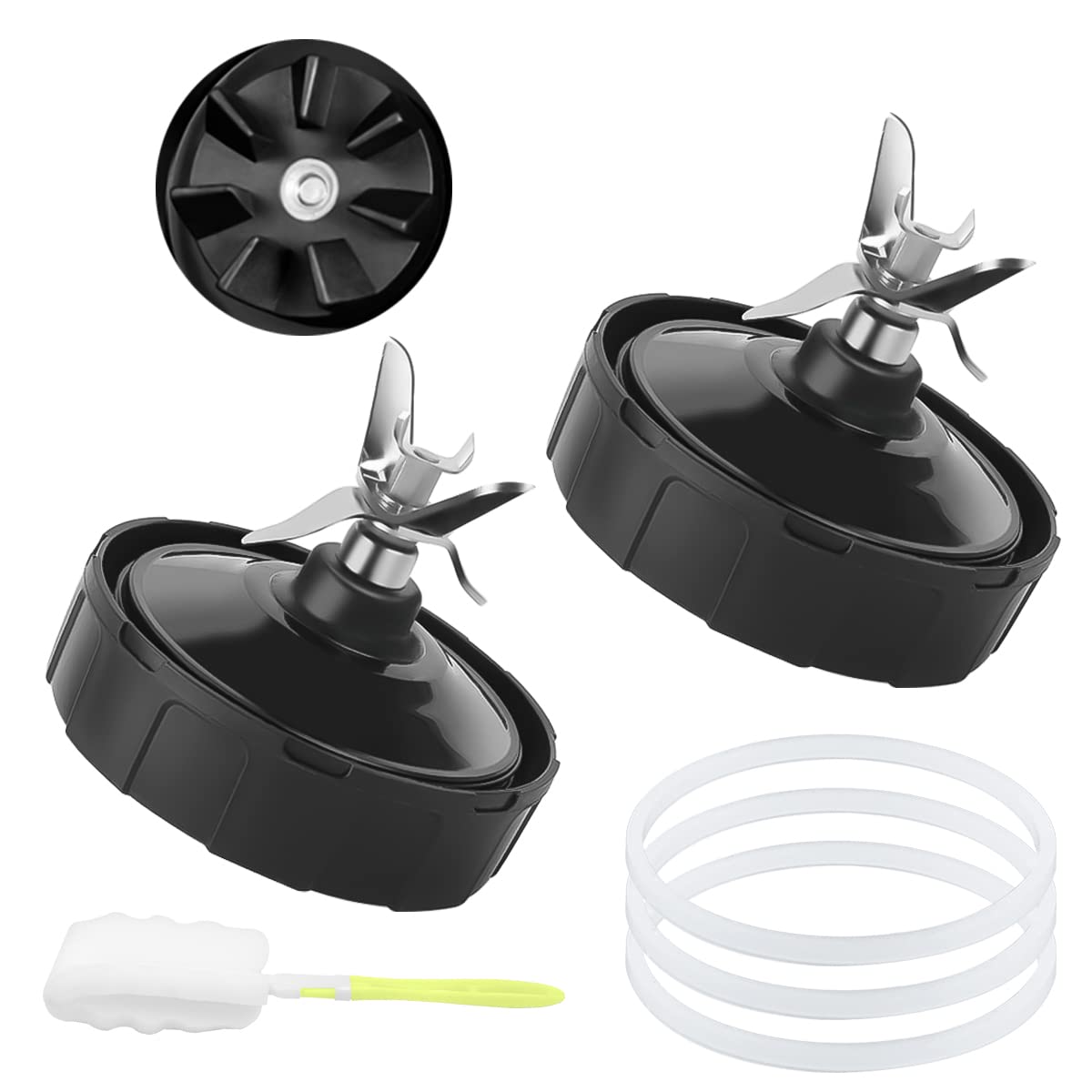 Kalageen Updated 2PCS 7 Fins Blender Blade Compatible with Ninja Blender Blade BL450-30 BL456-30 BL480-30ect. Figure 4 lists more models. Only fit for 18,24,32 oz, No 16oz.