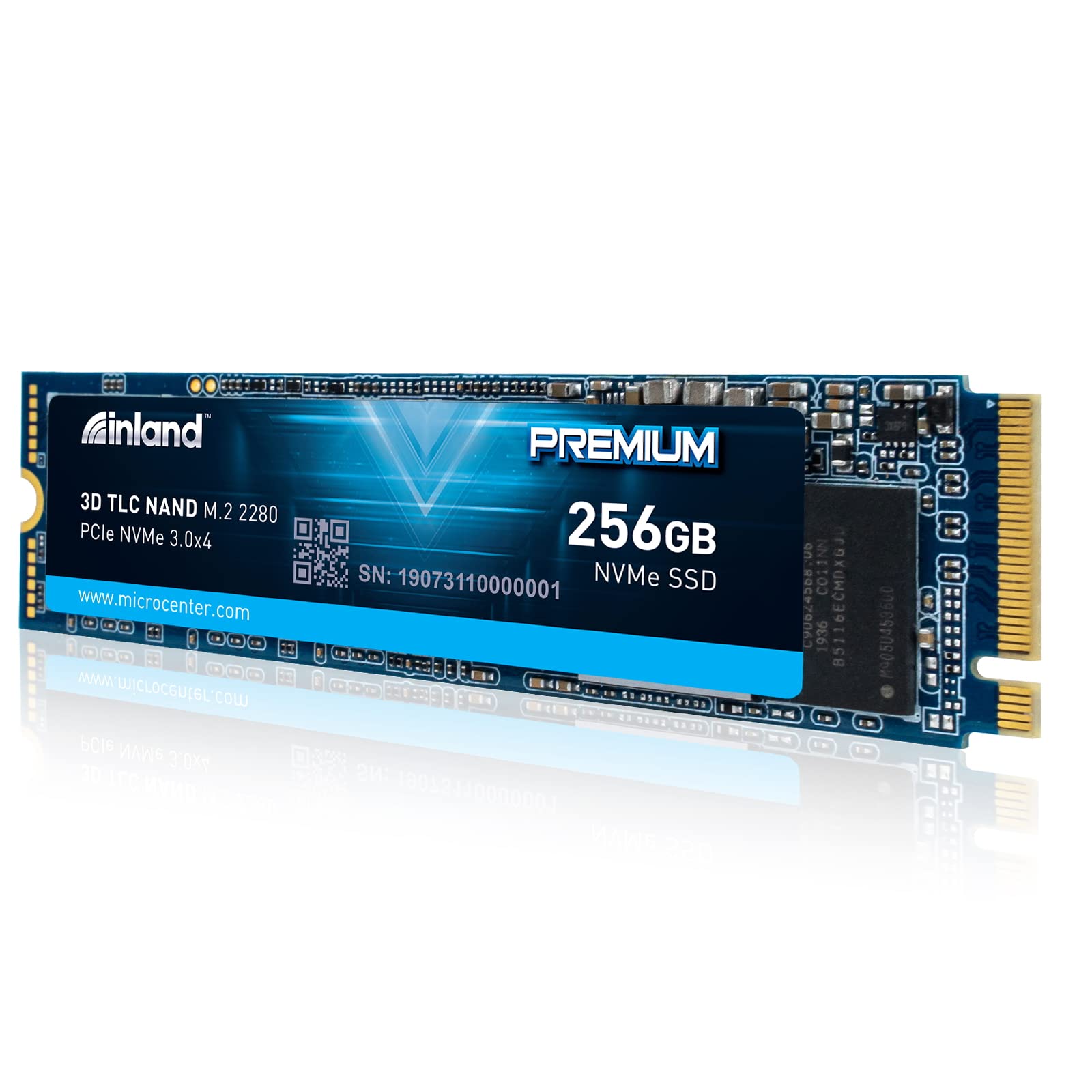INLAND Premium 256GB 3D NAND TLC M.2 2280 PCIe NVMe 3.0 x4 Internal Solid State Drive, Read/Write Speed up to 2900MB/s and 950MB/s, 360 TBW