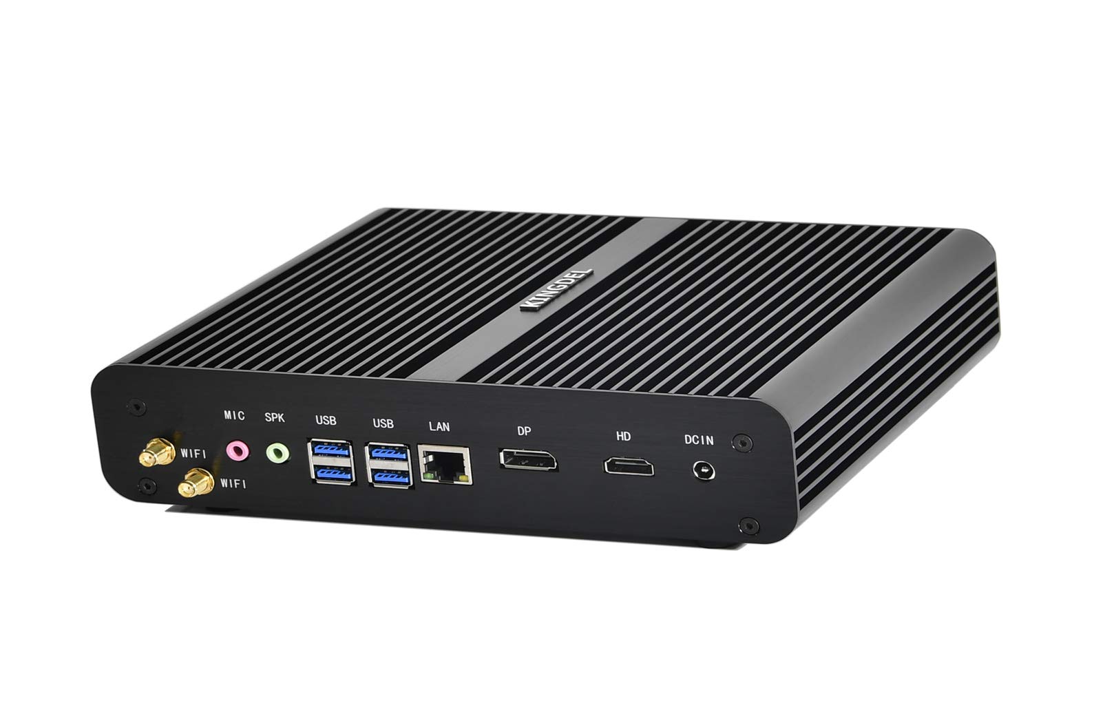 KINGDEL NC860 Fanless Mini PC, Powerful Nettop Computer, Intel i7-8550U 8th Gen. 4 Cores CPU, 16GB DDR4 RAM, 512GB SSD, 4K 4096x2304, HD Port, DP, Metal Case, W-11 Pro