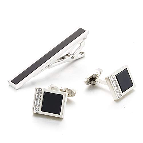 Men's Cufflinks Tie Clips Delicate Diamond Cuff Studs Premium Groom Dress Accessories Cuff Clips