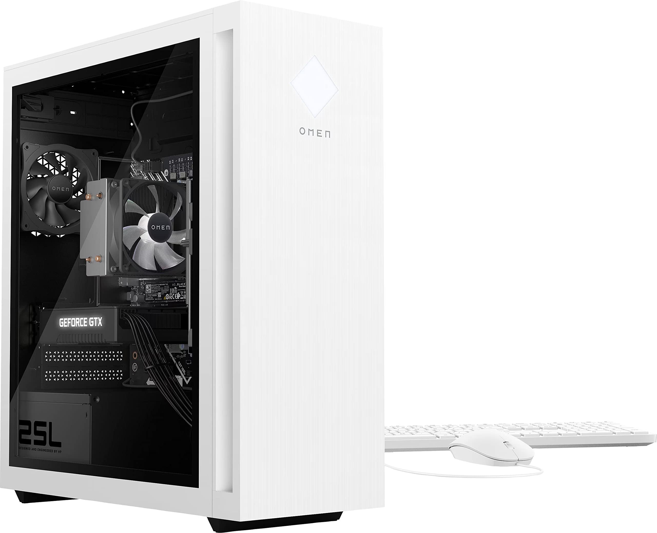 HP OMEN 25L Gaming & Entertainment Desktop PC (AMD Ryzen 5 5600G 6-Core, 64GB RAM, 512GB PCIe SSD + 1TB HDD (3.5), GeForce GTX 1660 Super, WiFi, Bluetooth, HDMI, Win 11 Pro) Refurbished (Renewed)