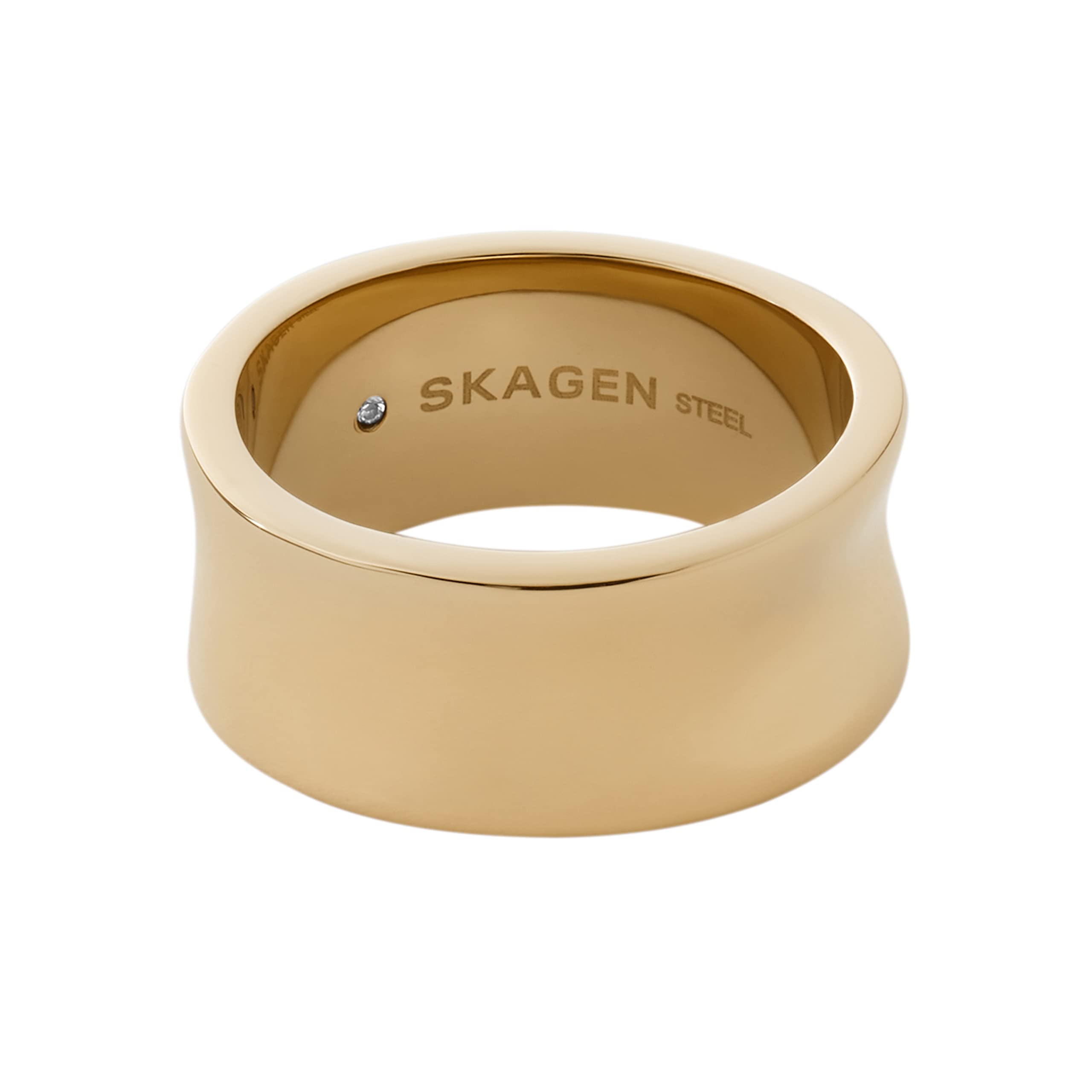 Kariana Gold-Tone Stainless Steel Band Ring (Model: SKJ1519710 Size 5.5)