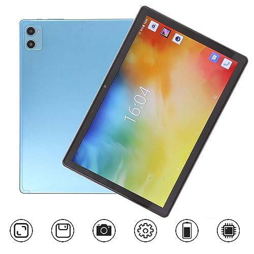 Jectse 10.1 Inch Tablet, 12GB RAM 256GB ROM 10 Core Tablet with Dual Camera, 5G WiFi Android Tablet Gaming Tablet for Kids Adults, 8800mAh Battery (Blue)