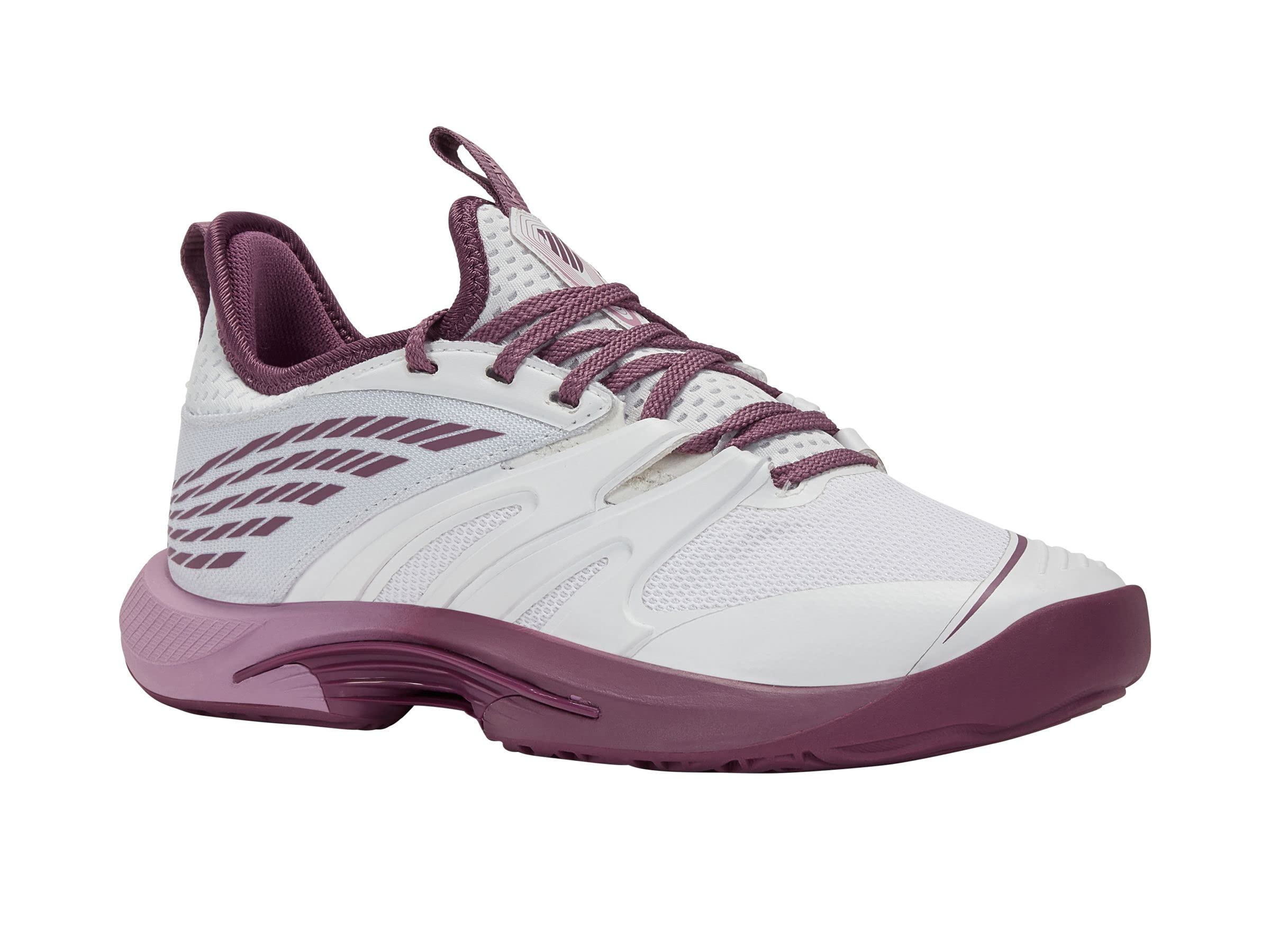 K-Swiss Women's Speed Trac Tennis Shoe, White/Grape Nectar/Orchid Haze, 6.5 M