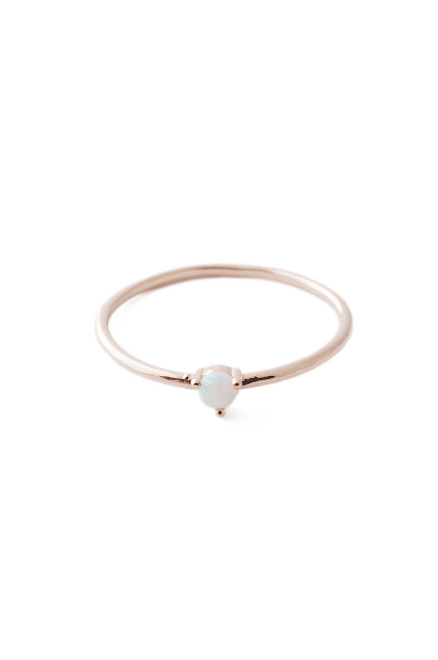 Honeycat Opal Orb Crystal Ring in 18k Rose Gold Plate | Minimalist, Delicate Jewelry (Rose Gold 6)
