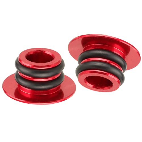 Metal Handlebar End Plug, Bike Handle Aluminium Alloy Easy to Replace for Mountain and Road Bikes(Red)