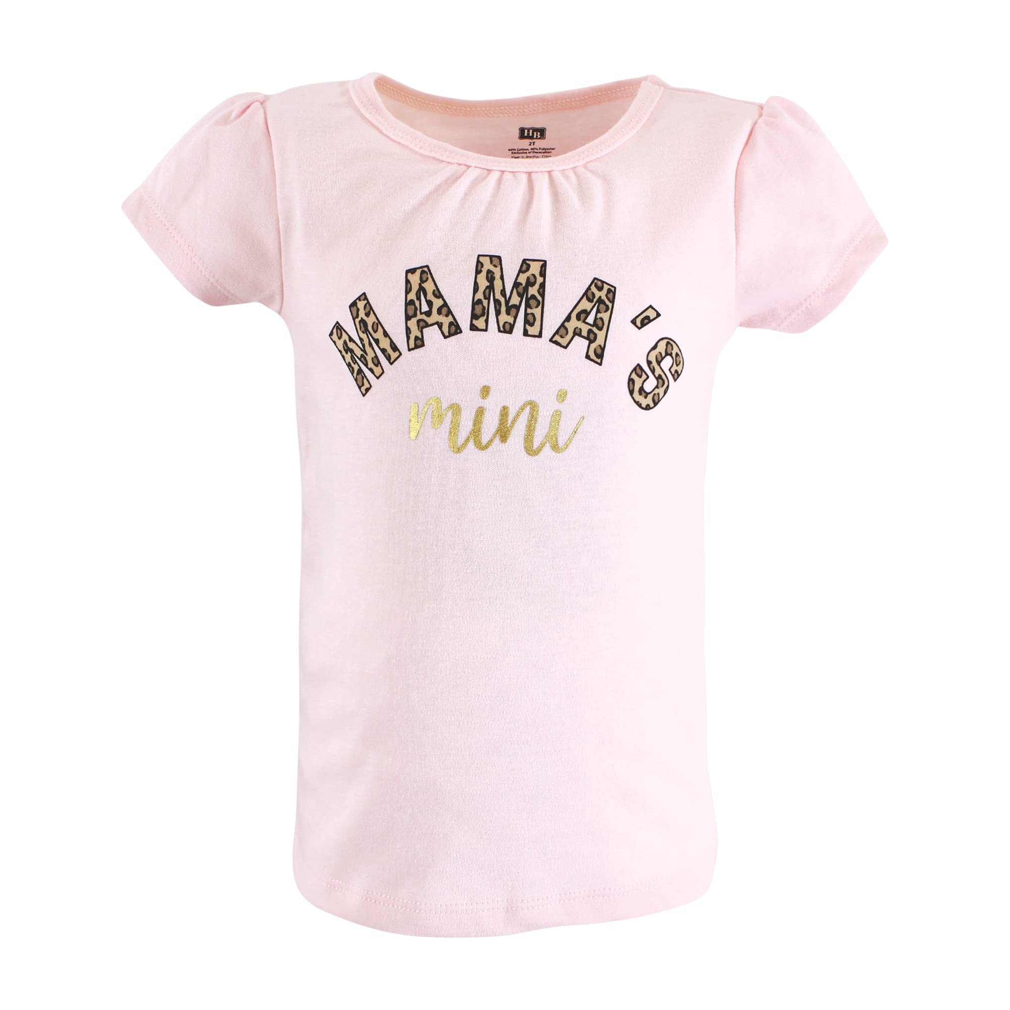 Hudson Baby Unisex Baby Short Sleeve T-Shirts, Leopard Mamas Mini, 6-12 Months