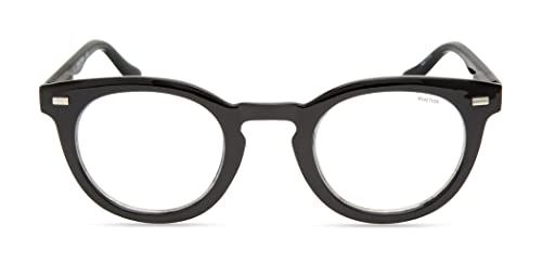 Kenneth Cole REACTION unisex adult Kc1500-b Blue Light Blocking Eyewear Frames, Shiny Black, 45mm US