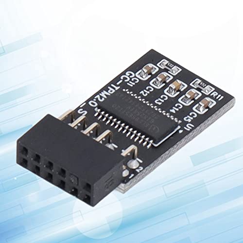 Oumefar TPM 2.0 Module, 27mm Length Encryption Module Electronic Component LPC Interaface Wide Compatibility for Replacement Motherboard