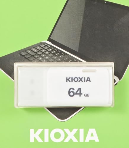 Kioxia U202 TransMemory 64GB USB2.0 Flash Drive Portable Data Disk USB Stick White LU202W064GG4