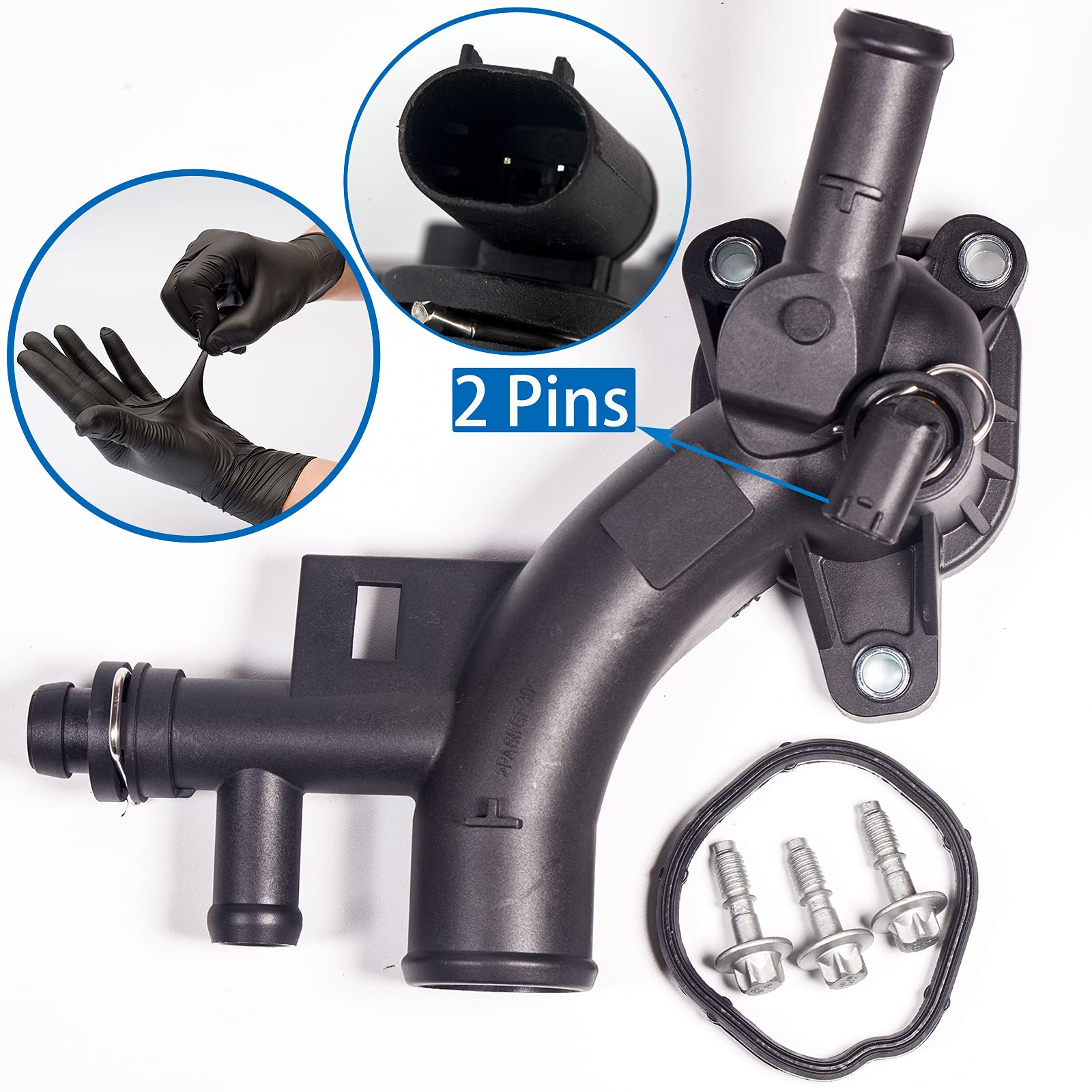 JSDAN 902-846 25193922 Compatiable With 2011 2012 2013 2014 2015 2016 Chevy Cruze Water Outlet 1.4L 11 12 13 14 15 16 Sonic Trax Buick Encore Engine GM Replace 55565334 902846 15-11105