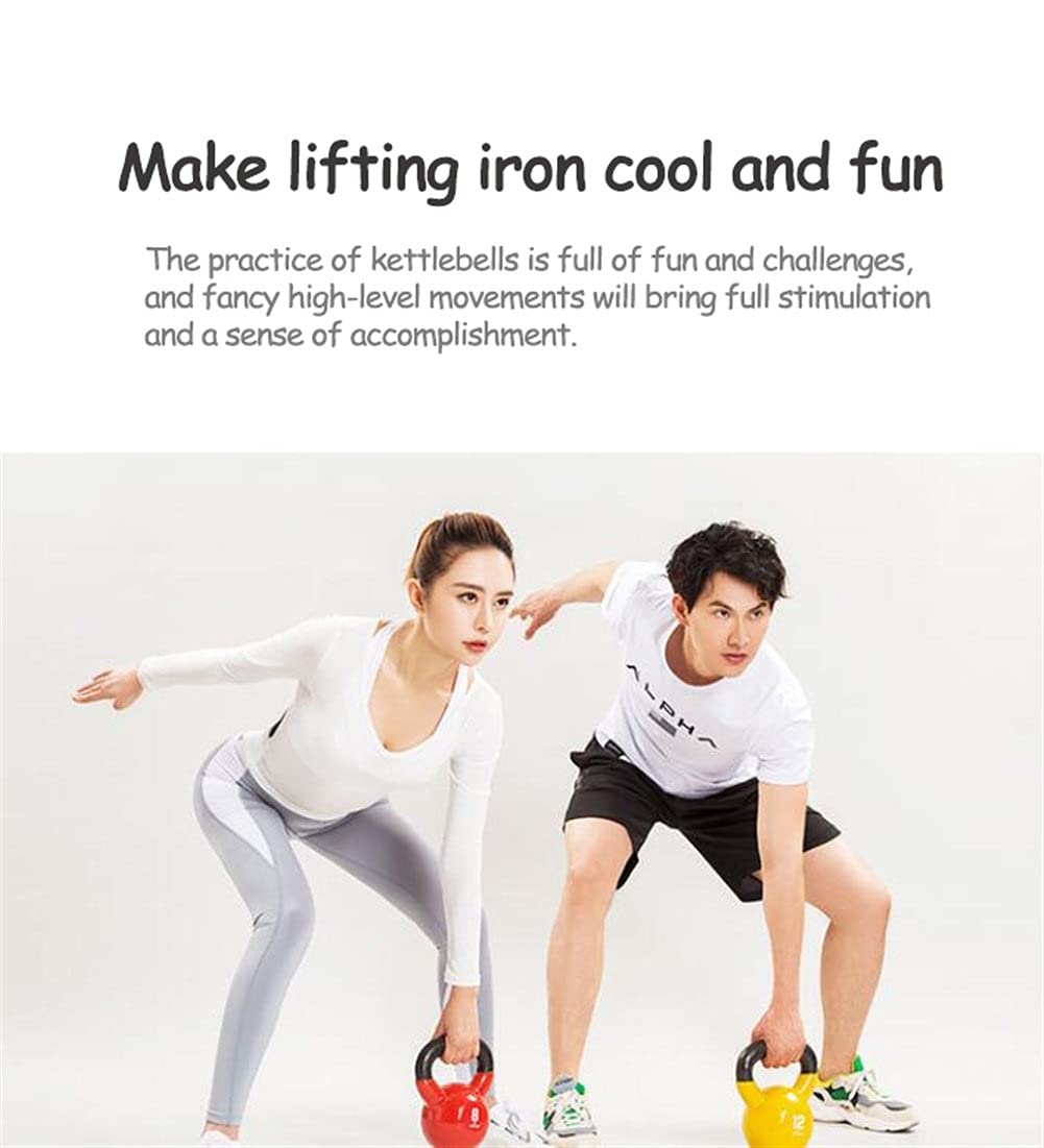 LUYIYI Kettlebells with Handles, Bodybuilding for Strength Training, Kettlebells for Squats, Snatches, Deadlifts and Thrusters