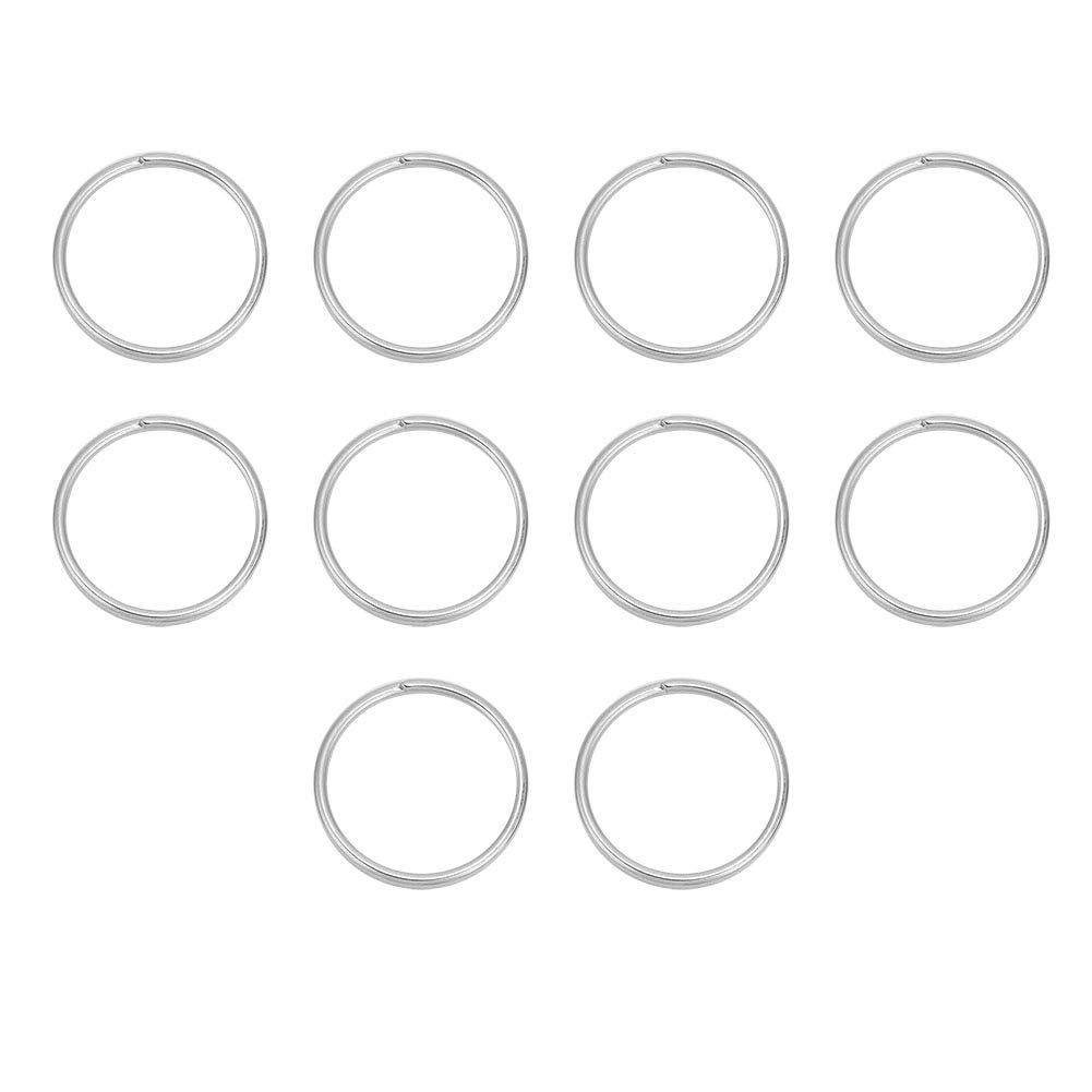 Key Chain Rings, Stainless Steel Small Key Rings, Portable 10Pcs Compact Size Outdoor Use Diving Use for Organizing Keys