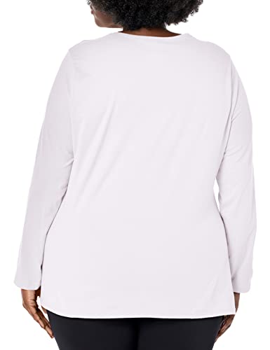 Just My Size Women's Plus Size Long Sleeve Tee, White, 4X