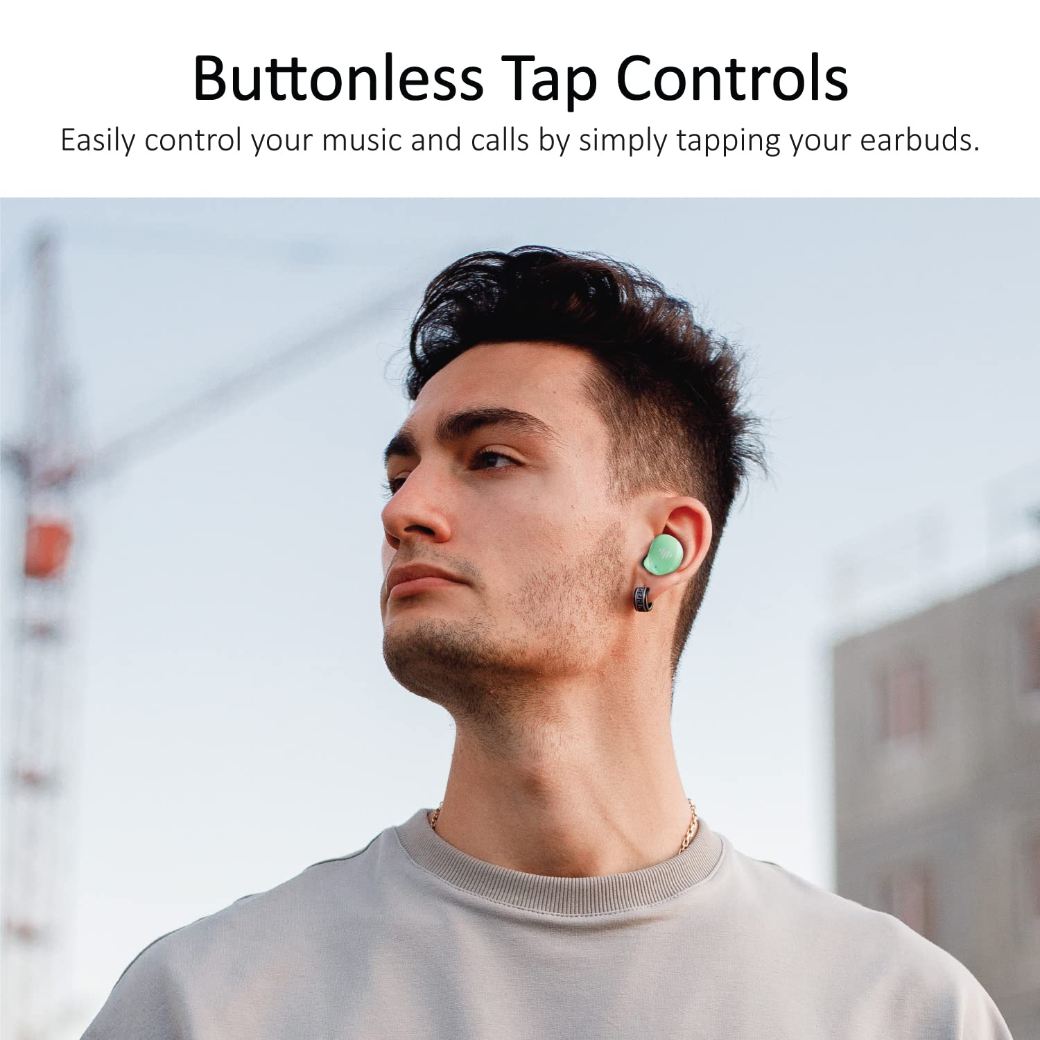 iLuv myBuds Wireless Earbuds, Bluetooth 5.3, Built-in Microphone, 20 Hour Playtime, IPX6 Waterproof Protection, Compatible with Apple & Android, includes Charging Case & 4 Ear Tips, TB100 Black