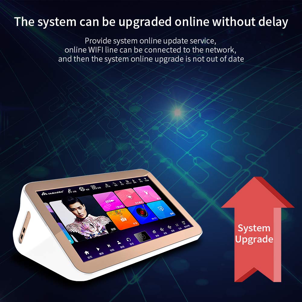 InAndOn V5 Smart Karaoke Player [6T ],Capacitive Touch Screen， Desktop Type, Easy to Carry, 15.6 inches, Cloud Song Update, Android, English, Traditional Chinese, 110Vsupport.