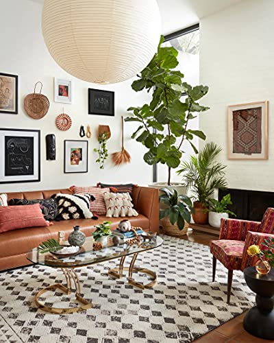 Justina Blakeney x Loloi Yeshaia Collection YES-02 Black / Neutral 5'-0" x 7'-6" Area Rug
