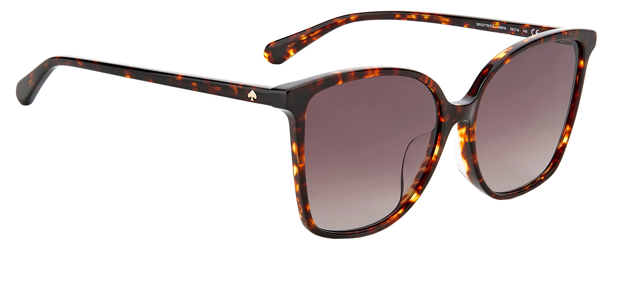 Kate Spade New York Women's Brigitte/F/S Cat Eye Sunglasses, Havana, 58mm, 16mm