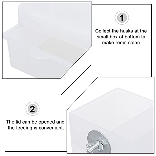 VILLCASE Bird Cage Feeder Automatic Pigeon Bird Feeder, Bird Feeder Automatic Pet Feeder Bird Food Container Tool Feeding Tool for Parrot Pigeon Parakeet Canary Cockatiel 2PCS Parakeet Cage