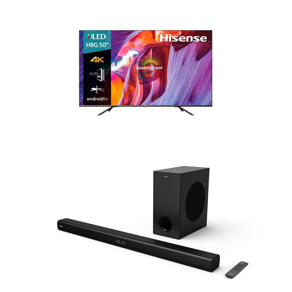 Hisense 55-Inch Class H8 Quantum Series Android 4K ULED Smart TV with Voice Remote (55H8G, 2020 Model)