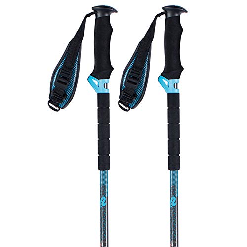 K2 Ski Unisex β Adults Ski Poles Lockjaw Carbon 145 β Blue β Length: 105-145Cm β 10E3033