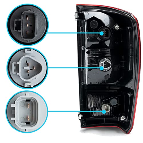 Left Driver Side Tail Light Housing Compatible with 2016 2017 2018 2019 2020 2021 2022 Toyota Tacoma Pickup Red Lens Replace 81560-04170