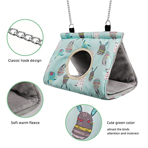 Zeinlenx Bird Nest House Parakeet Cage Accessories,Waterproof Hanging Hammock Budgie Toys Bed for Small Animals(L)