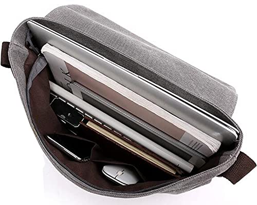 Vintage Canvas Satchel Messenger Bag for Men Women,Canvas Messenger Bag crossbody Shoulder Bag Chest Bag Travel Carry Bag