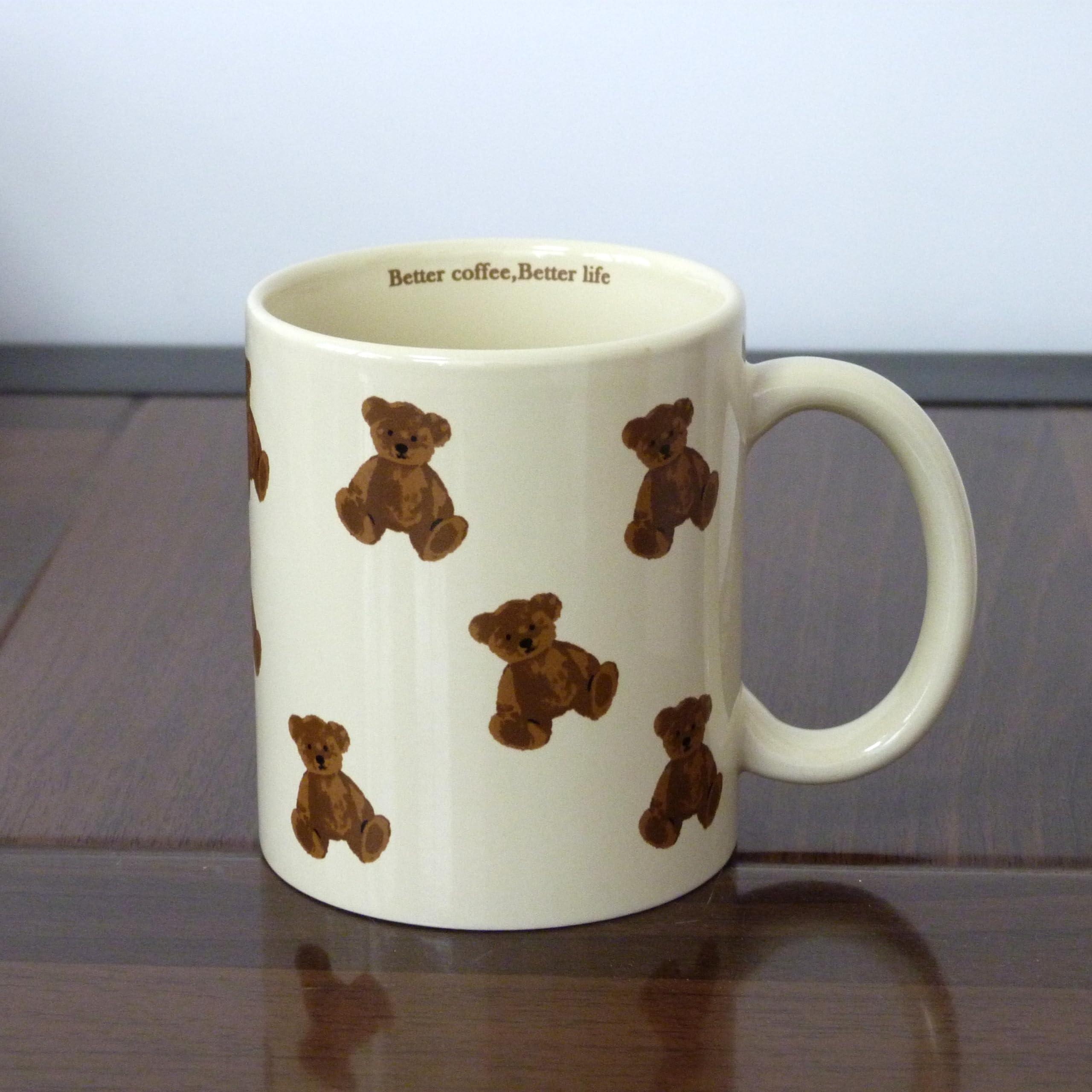 Heardbeli Cute Vintage Cartoon Bear Mugs Ceramic Coffee Mug Water Cup 350ml/12oz Funny Novelty Gift for Women Girls