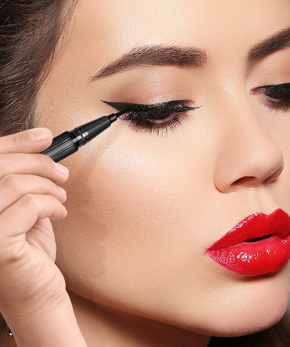 Kokie Retractable Liquid Eyeliner, Pointed Felt Tip, Waterproof & Smudge Free, Long-lasting, Vegan, Cruelty-Free
