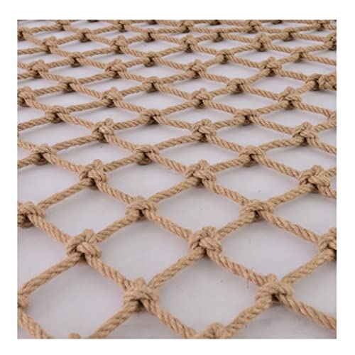 OUYOXI Hemp Cargo Net Hemp Rope Net Trailer Netting Net Climbing Mesh Nets Netting Outdoor Rope Netting Climbing Hemp Rope Net Ceiling Decorative Nets Kids Decoration Dia 6mm,Mesh 8cm(3.1