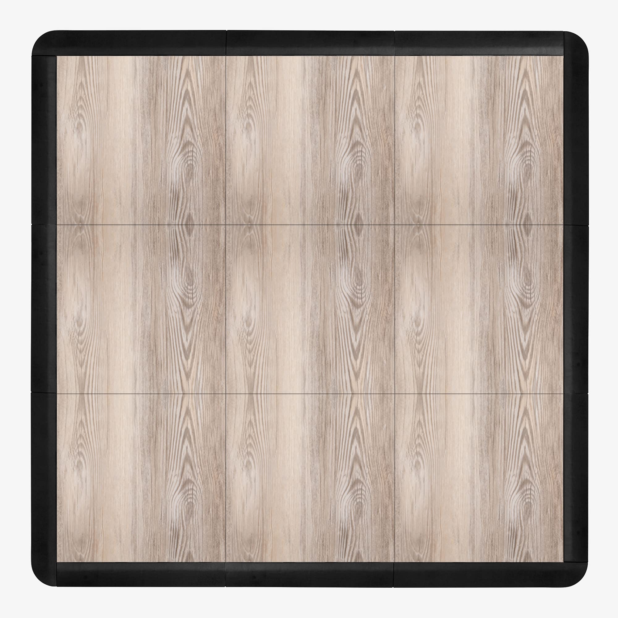 IncStores 3/8" Thick Snap Together Dance Flooring Tiles | 12βx12β Printed Vinyl Dance Floor Tiles for Practice & Performance | Beachwood | 52 Tile Pack
