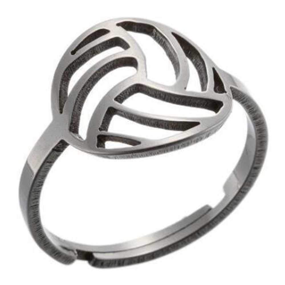 Jude Jewelers Stainless Steel Adjustable Size Volleyball Style Wedding Enagement Promise Statement Anniversary Ring (Volleyball, Adjustable)
