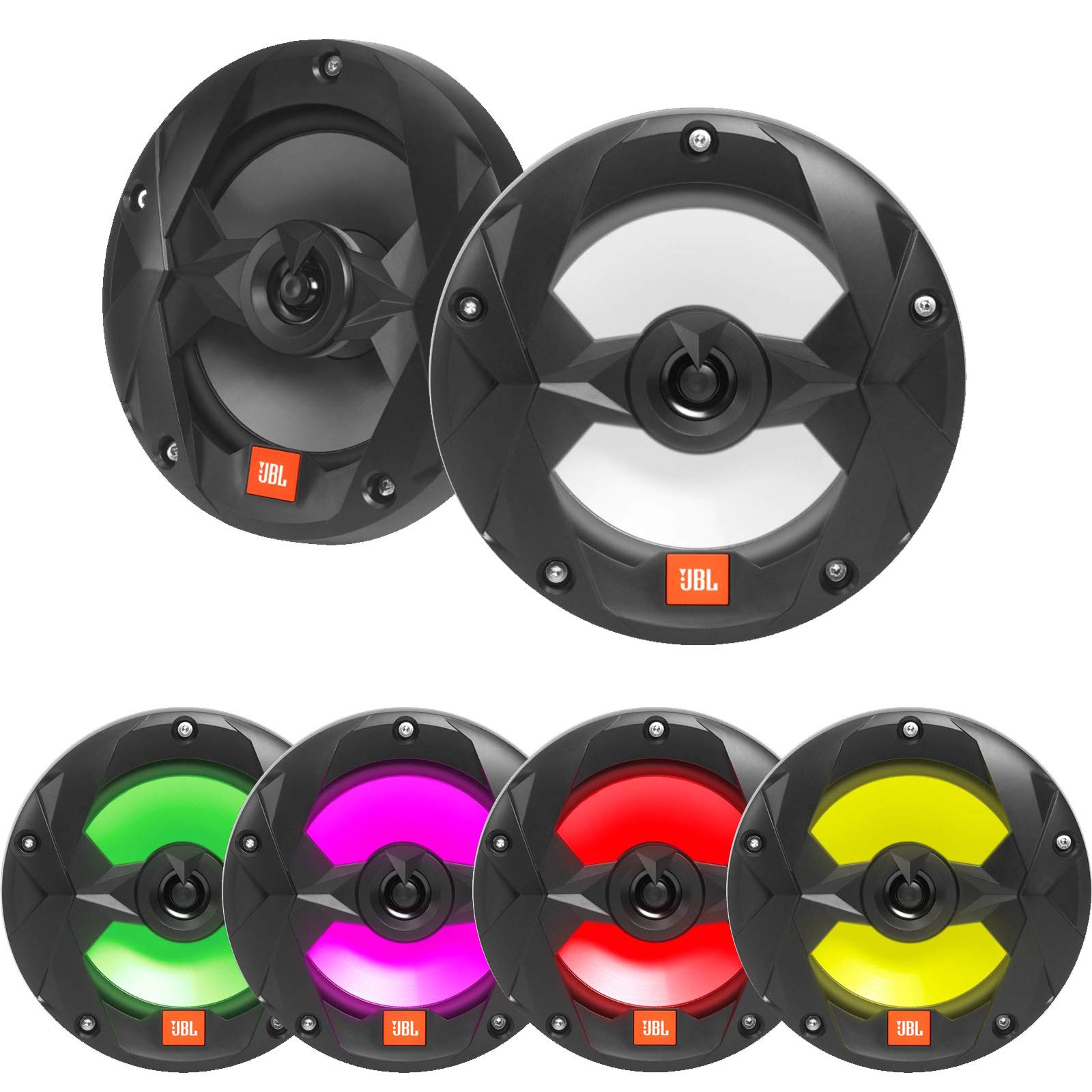 JBL 6.5" Marine Speakers (Qty 2) 1 Pair of OEM Replacement Speakers w/Enrock 50ft Wire (White) MS6520B