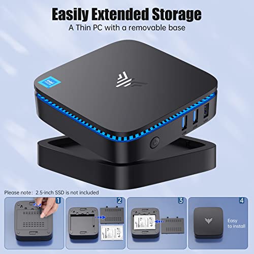KAMRUI Mini PC Intel 12th Gen N95(up to 3.4GHz) 16GB RAM 512GB ROM, Mini Computer Micro PC, Small Desktop Dual Display, 4K UHD, Storage Upgrade, WiFi/BT4.2 for Business/Home/Office, IOT Tiny PC