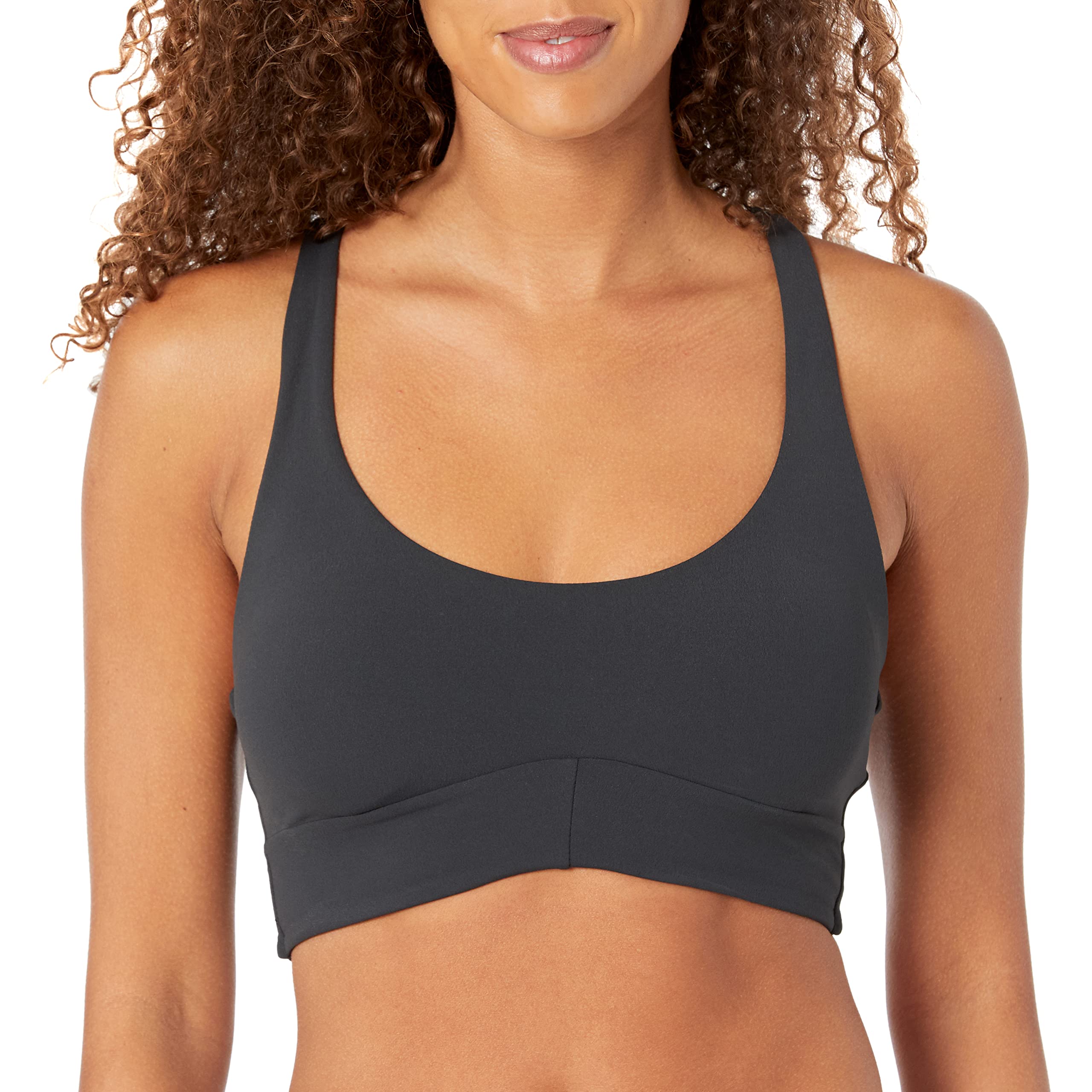 Koral womens Ring Sports Bra Yoga Shirt, Black, Large US