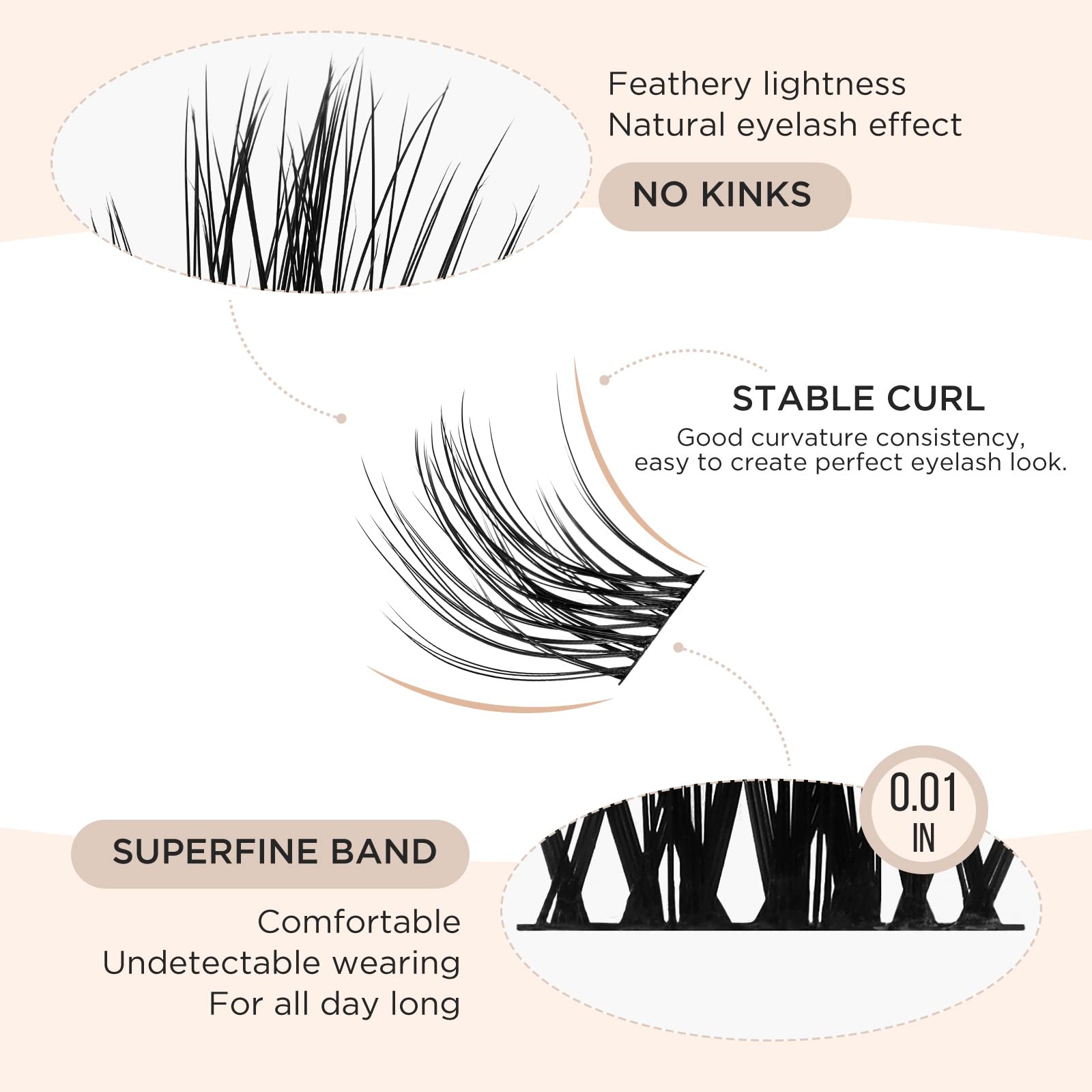 Lash Clusters 144 Pcs Cluster Lashes DIY Cluster Eyelash Extensions Mega Volume Reusable+individual Lash Glue,DIY Lash Extension Glue