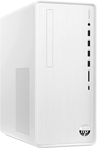 HP Pavilion Business Desktop, 12th Gen Intel 4-Core i3-12100 up to 4.30GHz, 16GB RAM, 1TB PCIe SSD, USB-C, HDMI, VGA, RJ45, WiFi 6, Peripherals, White, Win 11 Pro (Renewed)