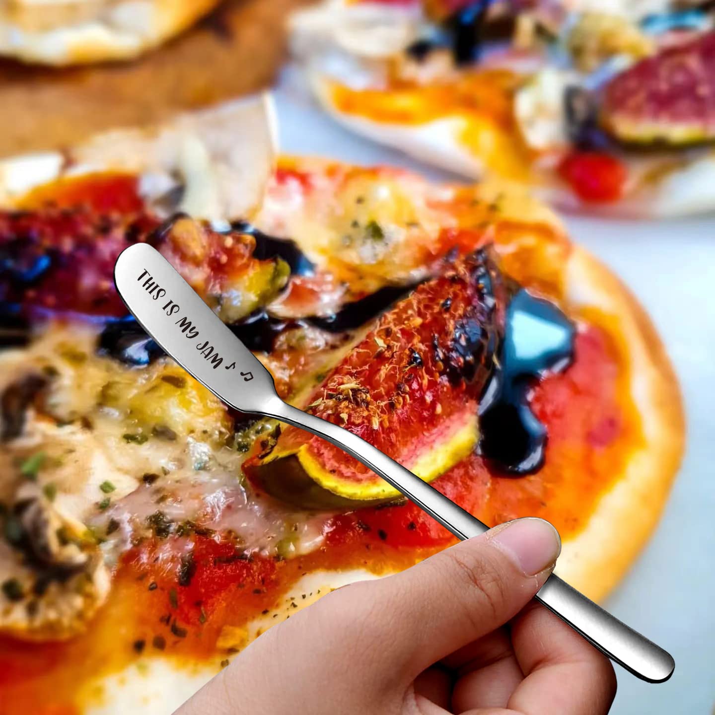LRUIOMVE This is My Jam Stainless Steel Engraved Butter and Jam Knife, Butter Spreader for Toast and Bread, Breakfast Spreads, Cheese and Jam Gift for Jam Lovers