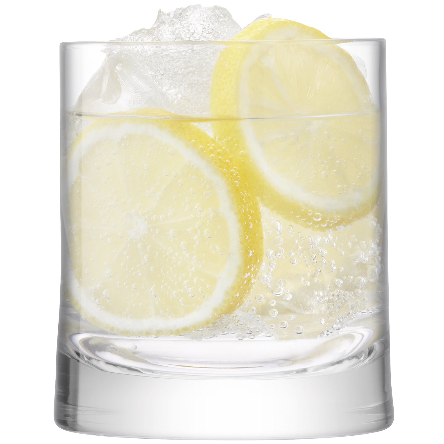 LSA Gin Tumblers in Clear with Subtly Flared Base - Durable Mouth Blown Drinking Glasses - 10 oz Drinkware - Pack of 2